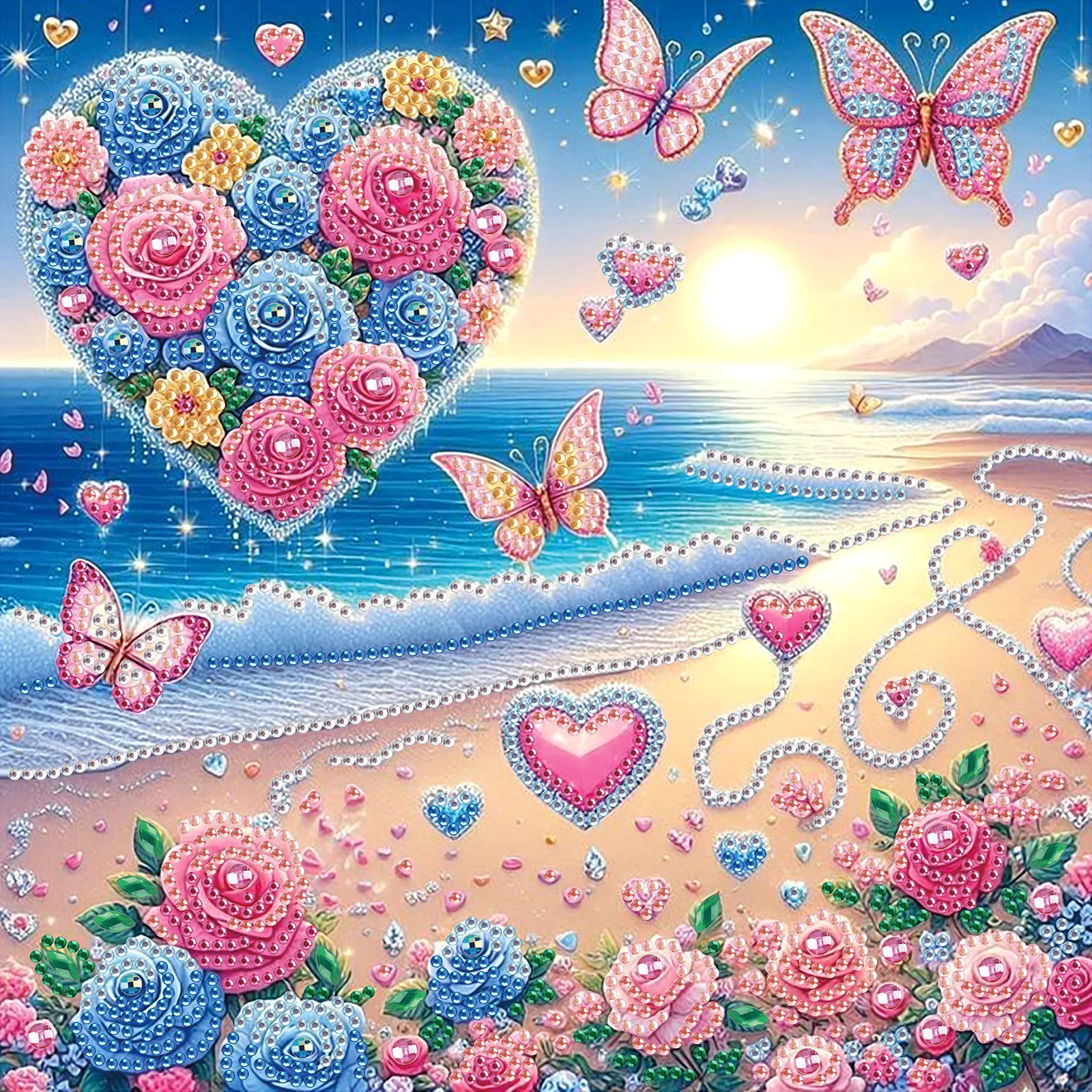 Butterflies Shape Diamond Art Painting Kit for Adult Beginner,Crystal ...