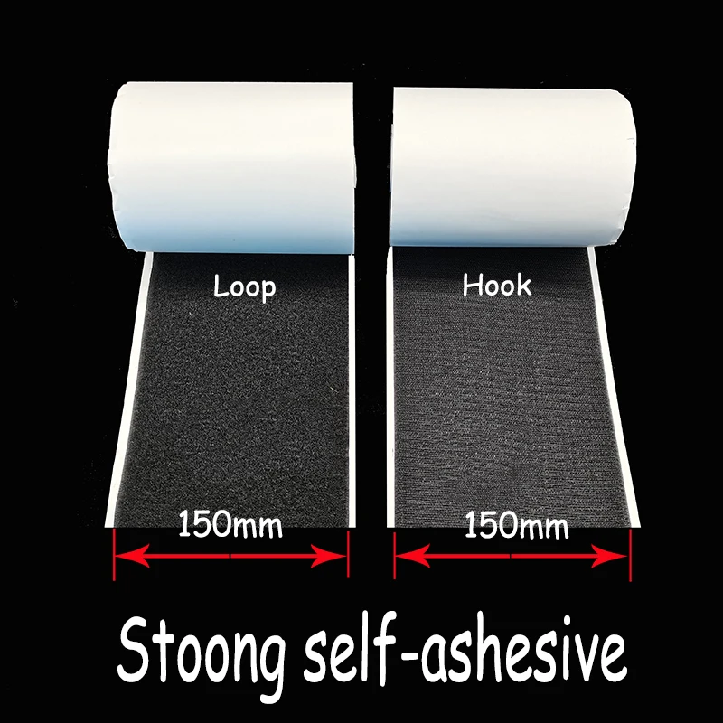 150mm-Black-white-Strong-self-adhesive-fastener-tape-hook-loop-adhesive ...