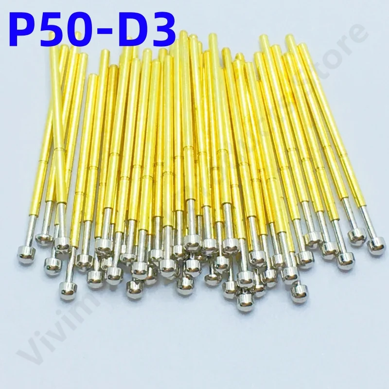 100PCS P50-D3 Spring Test Probe Test Pin Pogo Pin P50-D Electric ICT ...