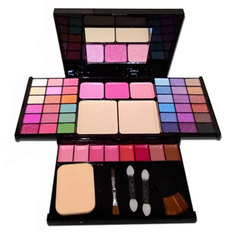 Fashion 49 Color Eyeshadow Palette Set makeup set 36 Eye shadow + 8 Lip ...