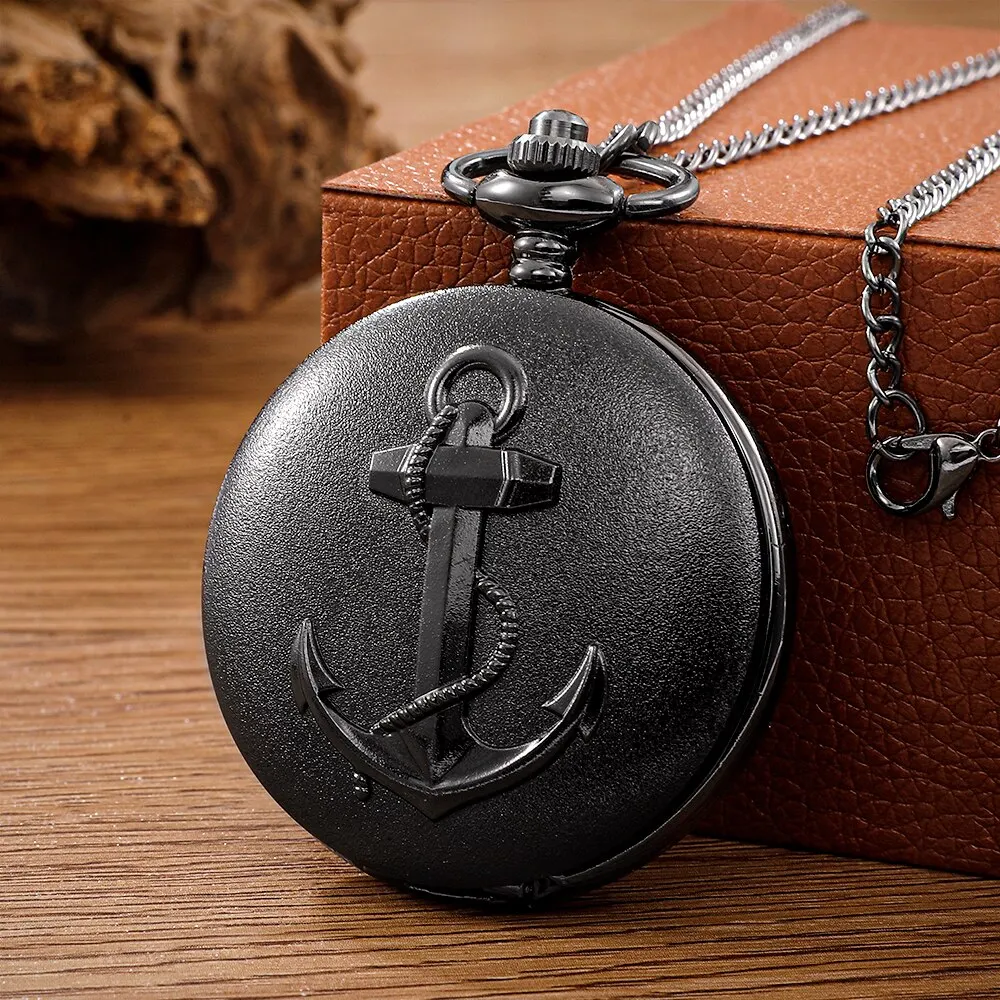 Vintage-Pirate-Anchor-Quarzt-Pocket-Watch-with-Chain-Necklace-Vintage ...