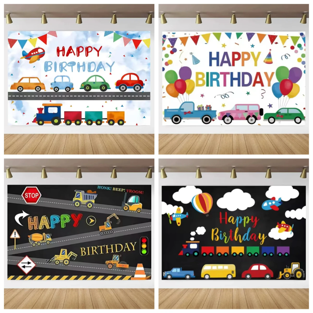 Cartoon car birthday party decoration for boys and girls' 1st birthday ...