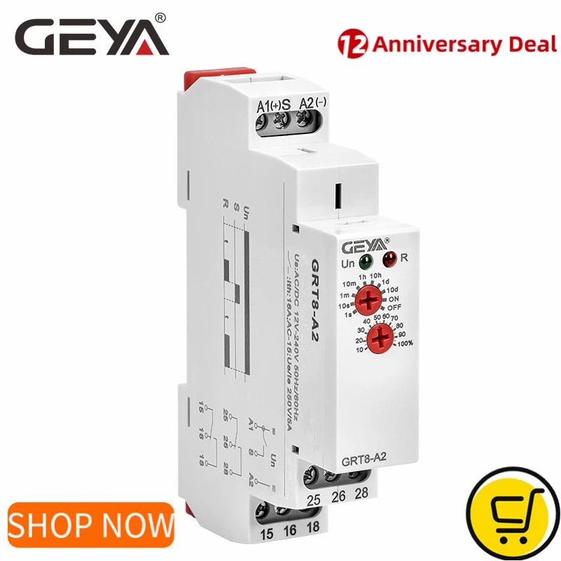 GEYA GRT8 A Electronic 16A SPDT ON Delay Timer Relay Time Relay AC ...