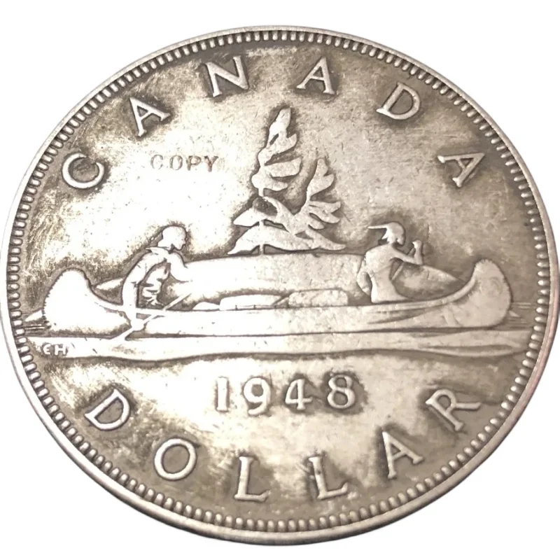 1948 Canada One Dollar-George VI Silver Plated Copy Coin
