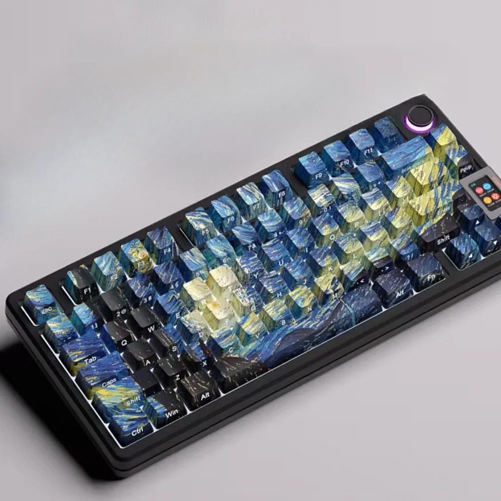 GMK-KEY-Translucent-Keycaps-Mechanical-Keyboards-Star-Moon-Night-PBT ...