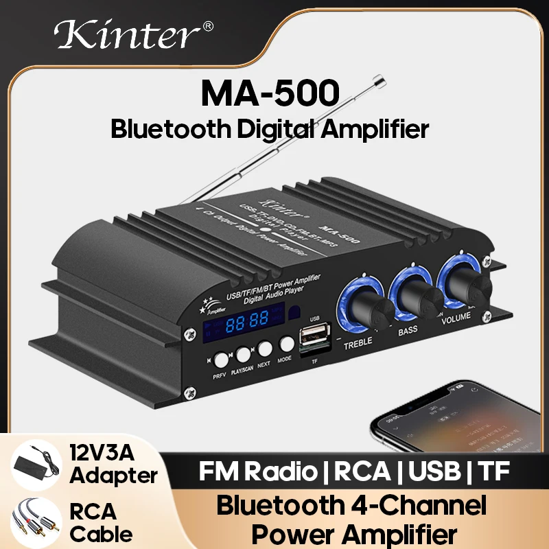 KINTER-MA-500-Digital-Amplifier-Bluetooth-5-0-15-Watt-x-4-Channels ...