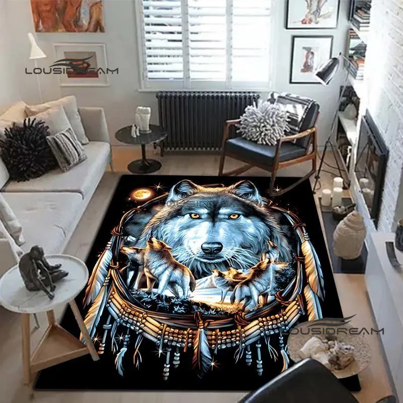 Wolf pattern Carpets and Rug 3D printing animal Carpet Living Room ...