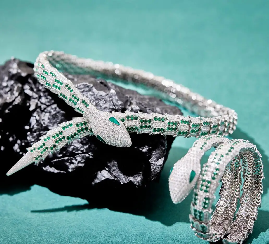 Europe-America-Fashion-Luxurious-Style-Women-Lady-Inlay-Full-Green ...