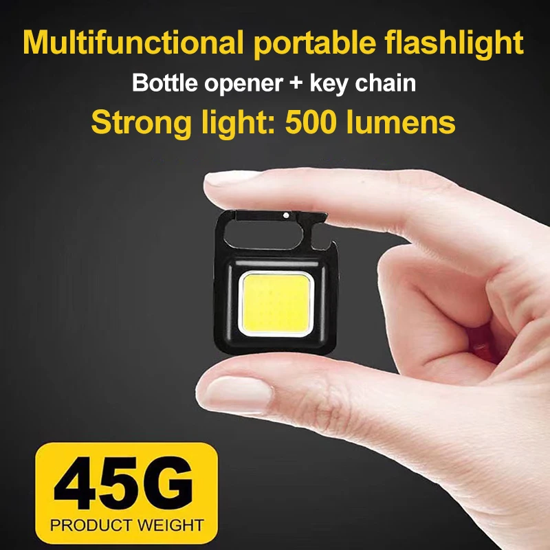 Cob Portable Lantern Lamp Led Camping Light | Mini Glare Cob Keychain ...