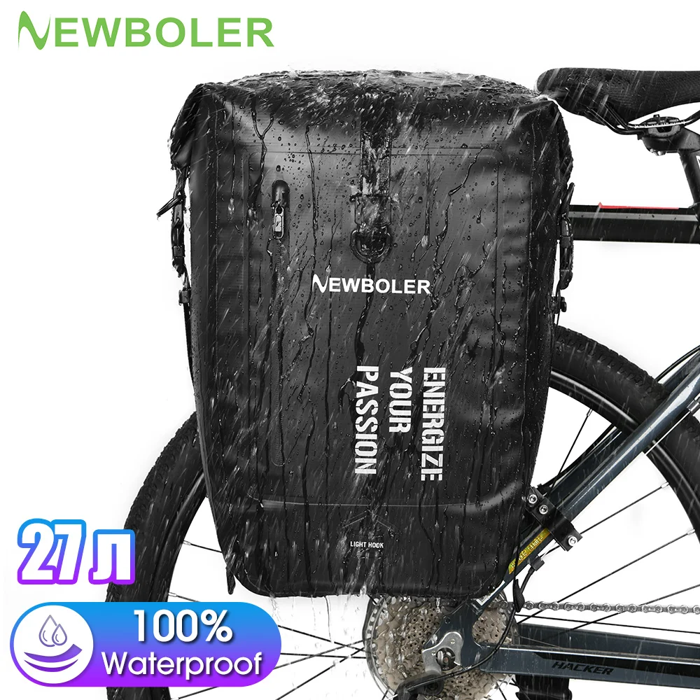 Bike-Pannier-Bag-27L-Big-Capacity-Waterproof-Rear-Rack-Black-Travel ...