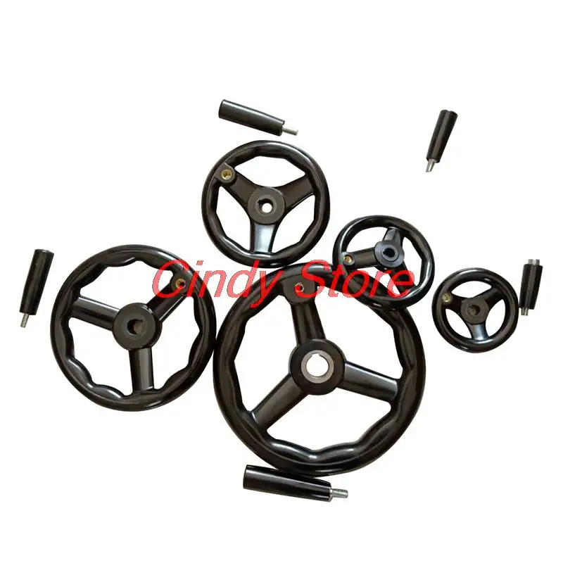 Black Milling Machine Lathe Cnc Spoked Hand Wheel Wavy Round Bakelite ...