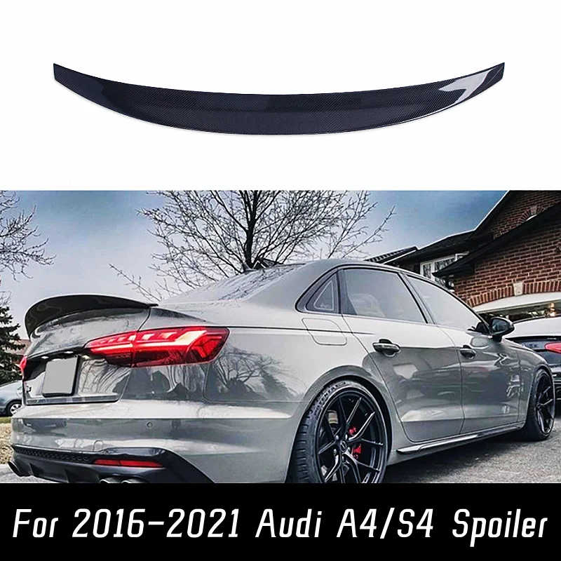 Real-Carbon-Fibe-Material-Rear-Trunk-Lid-Car-Wing-Ducktail-Lip-Spoiler ...