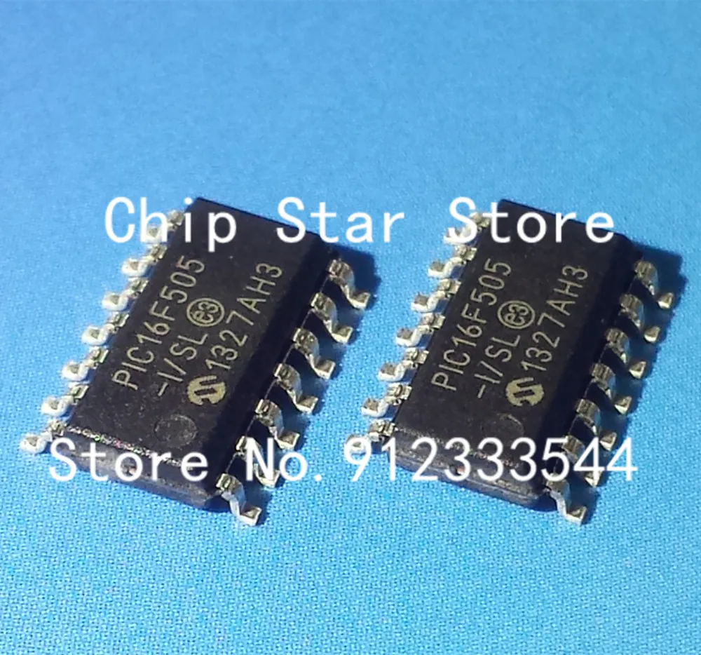 5-100pcs-PIC16F505-I-SL-PIC16F505-8-Bit-Flash-Microcontroller-SOIC-14 ...