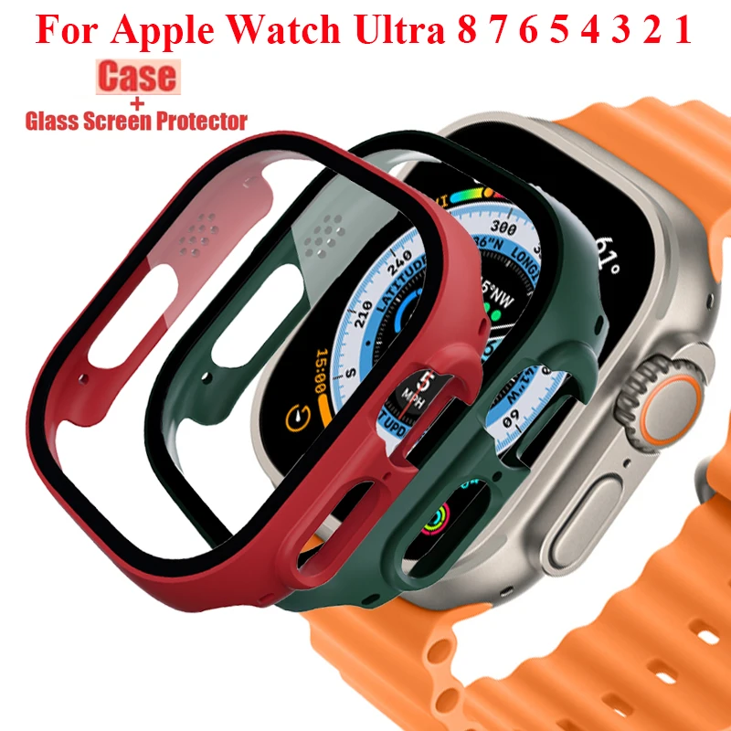 Glass+Cover For Apple Watch Case Ultra 49mm 45mm 41mm 44mm 40mm 42mm ...
