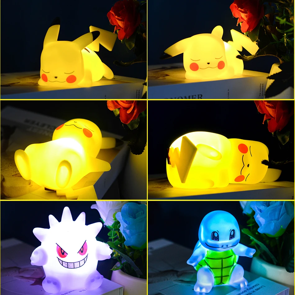 New-Pokemon-Pikachu-Night-Light-Cute-Anime-Soft-Light-Bedroom-Bedside ...