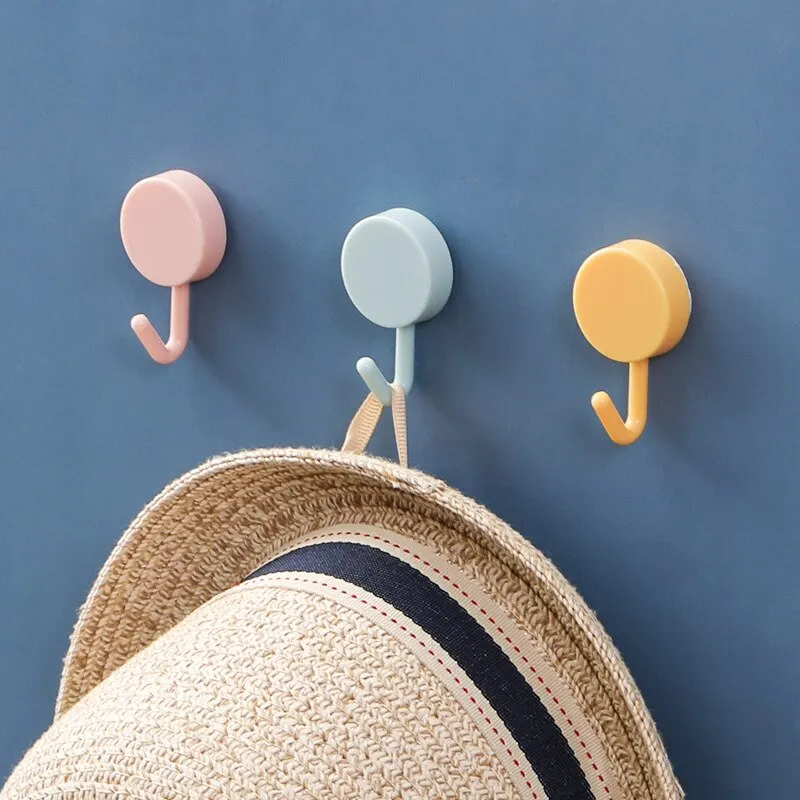 Plastic-Adhesive-Hook-Creative-Clothes-Hook-10-Piece-Kitchen-Bathroom ...
