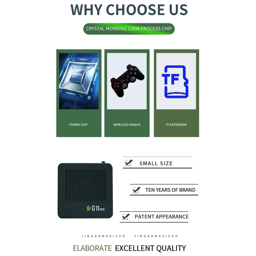 G11 Pro 4K HD Video Game Console 2.4G 256GB Wireless Controller ...