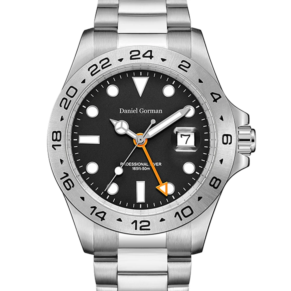 GMT-Watch-Men-Luxury-Sports-Watch-Top-Brand-Daniel-Gorman-43mm-Quartz ...