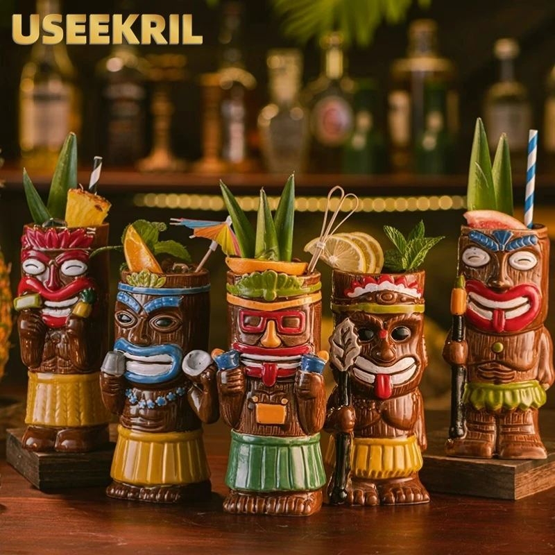 Taza-Tiki-marr-n-de-Estilo-Hawaiano-taza-de-c-ctel-creativa-taza-Tiki ...