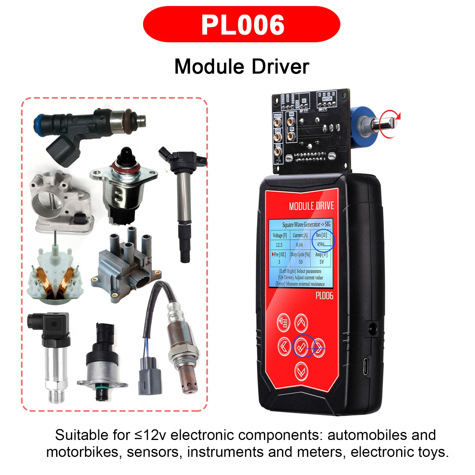 4-5inch-Screen-Automobile-Ignition-Coil-Tester-12V-Vehicle-Injector ...