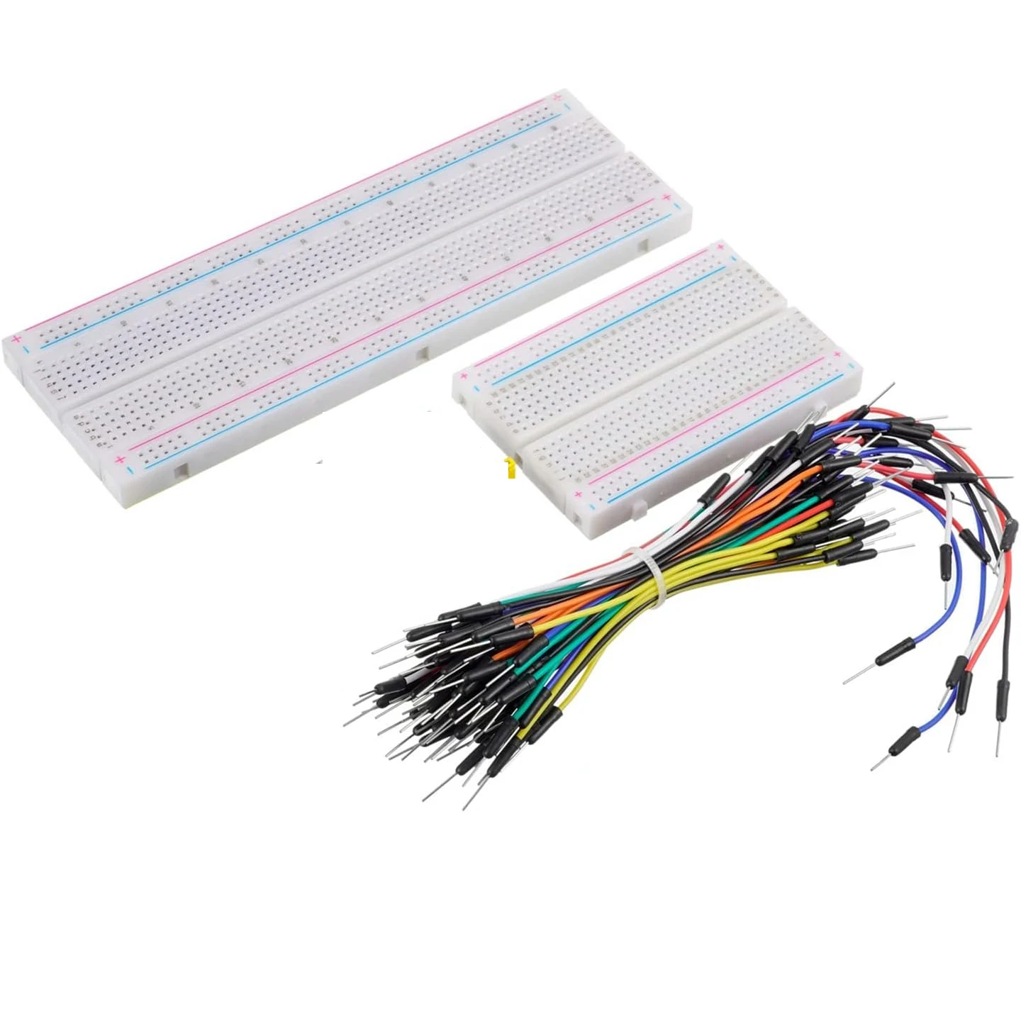 130-Pcs-Breadboard-Jumper-Wires-Kit-4pcs-400-830-Points-Solderless-PCB ...