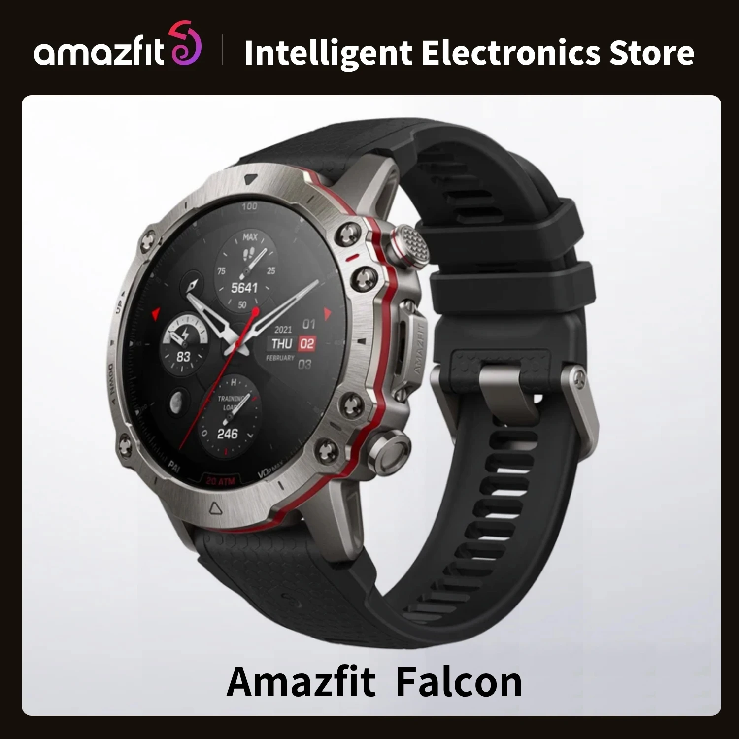New-Original-Amazfit-Falcon-Smartwatch-Accurate-Dual-Band-GPS-Tracking-Titanium-Body-150-Sports ...