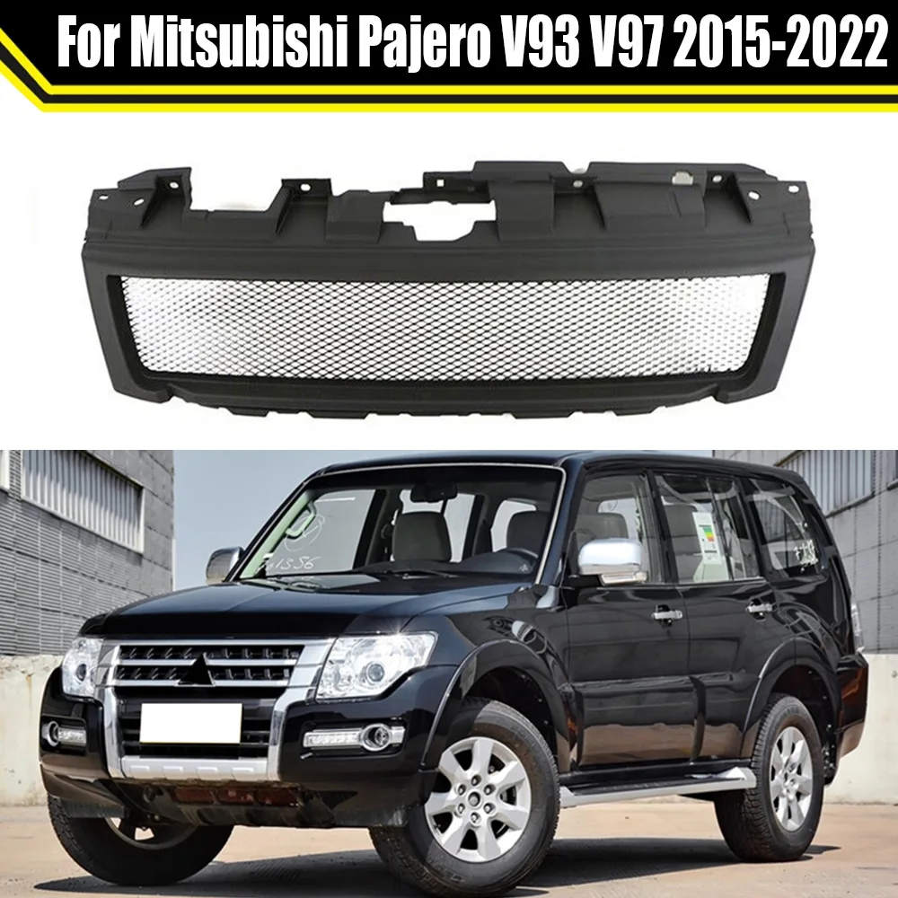 Modified Bumper Grilles For Mitsubishi Pajero V93 V97 2015-2022 Front Grille Cover Car Racing ...