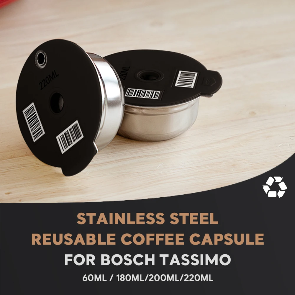 iCafilas For Bosch Tassimo Stainless Steel Coffee capsule pod 60/180 ...