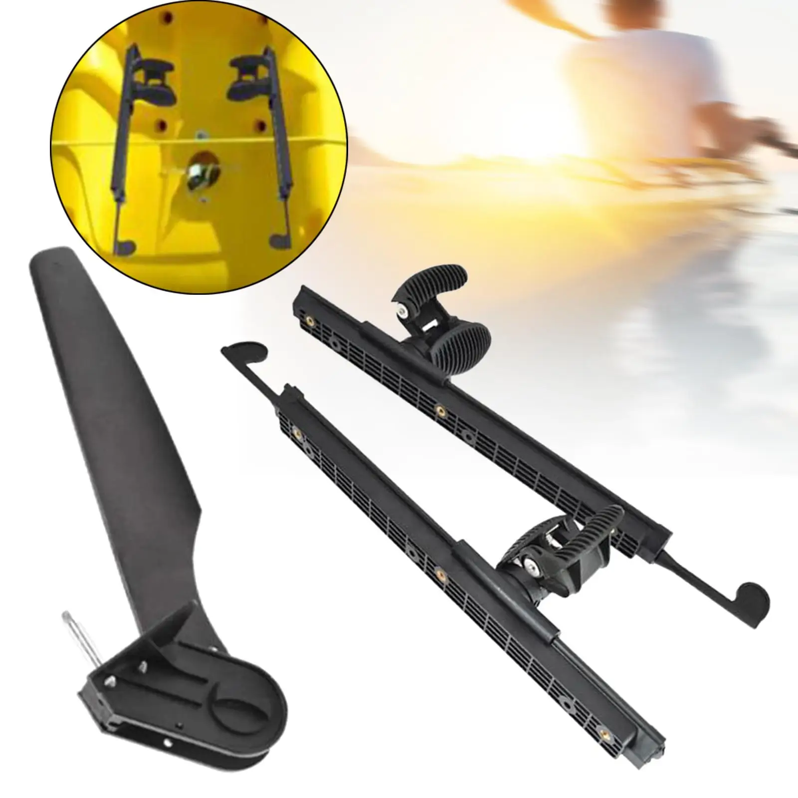 Kayak-Rudder-with-Foot-Brace-Pedals-Lightweight-Boat-Tail-Watercraft ...