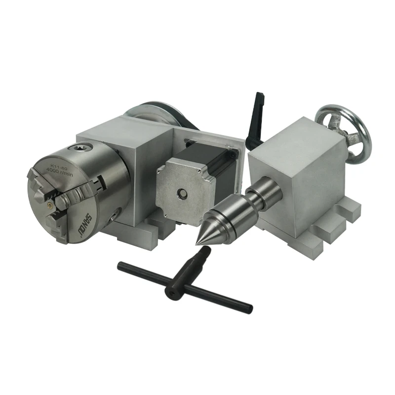 Tailstock and Rotary A Axis, 4th Axis for CNC Router Engraver Milling ...