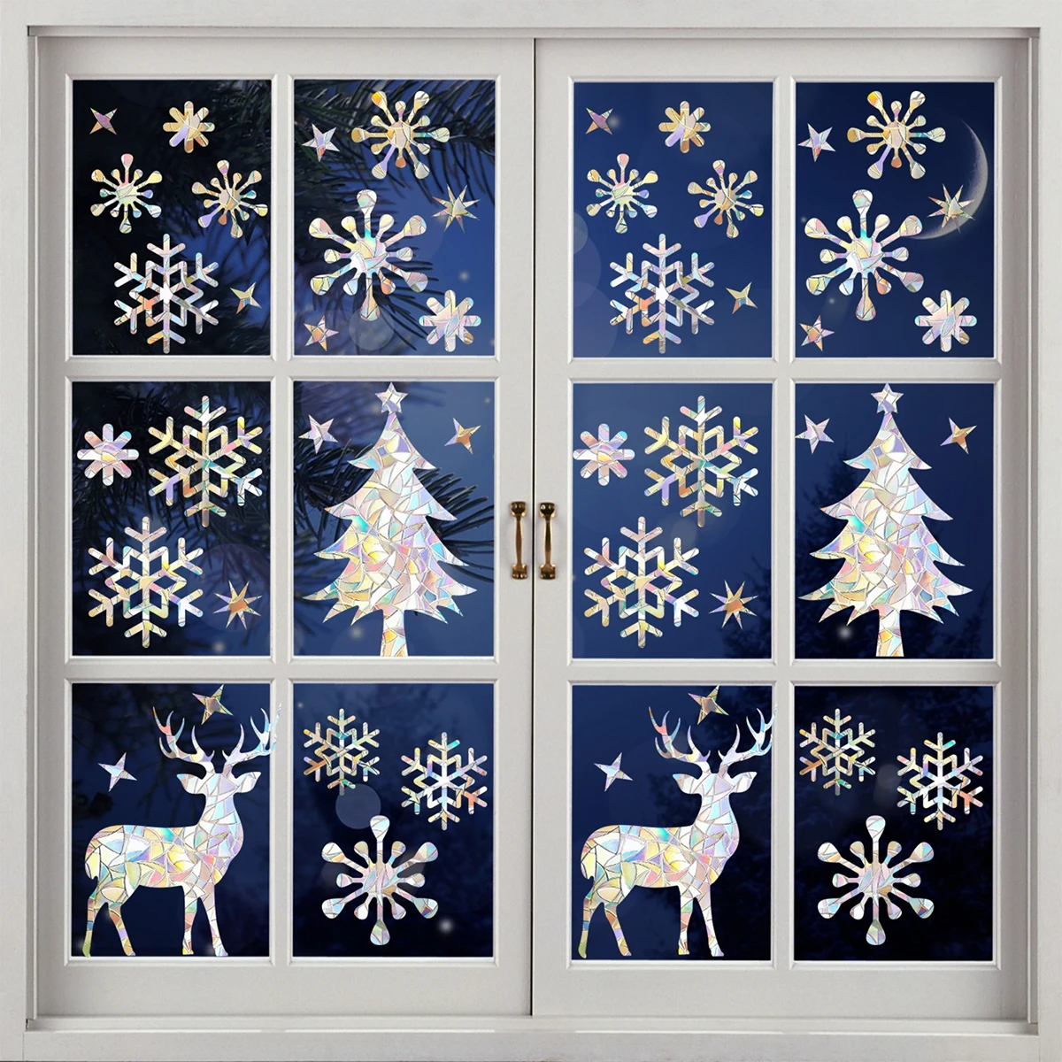 Christmas-Snow-Window-Film-PVC-Static-Window-Cling-Suncatcher-3D-Window ...