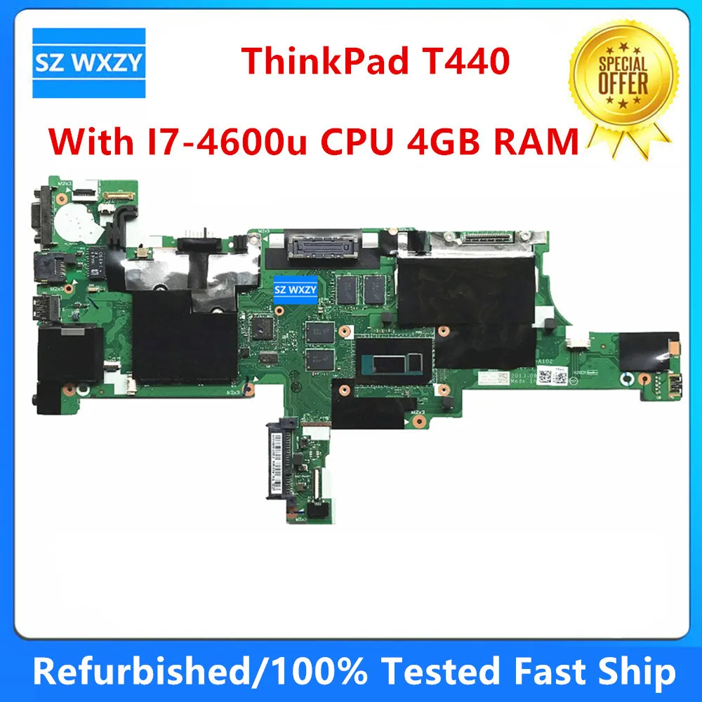 For Lenovo ThinkPad T440 Laptop Motherboard With I7-4600u CPU 4GB RAM ...