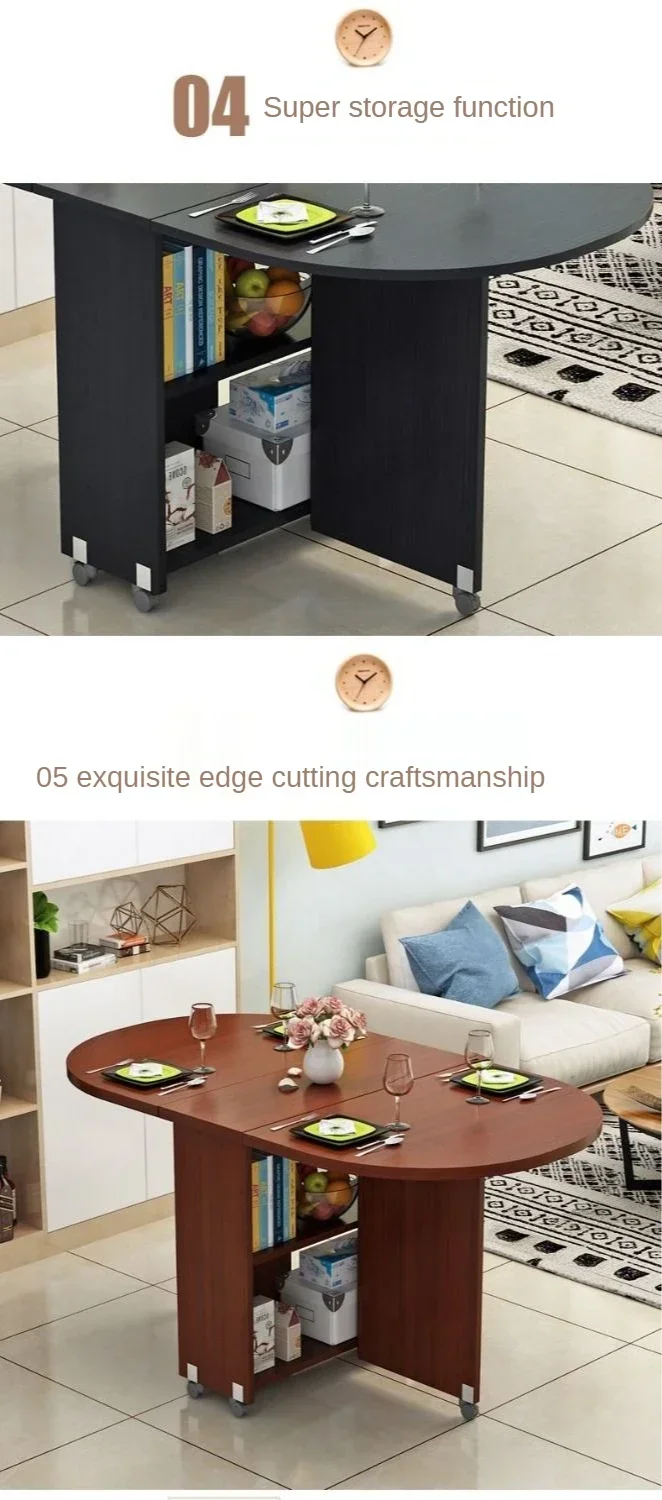 Bàn Ăn Gấp Gỗ Lưu Trữ Ăn Sáng Nhà Bếp Hiện Đại Con Lăn Đa Năng Bàn Mesa ...
