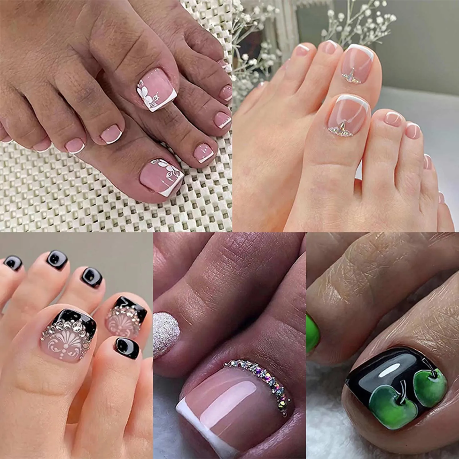 Extra-Long-Nail-Tips-Coffin-Shape-Toenails-Square-Short-Full-Cover ...