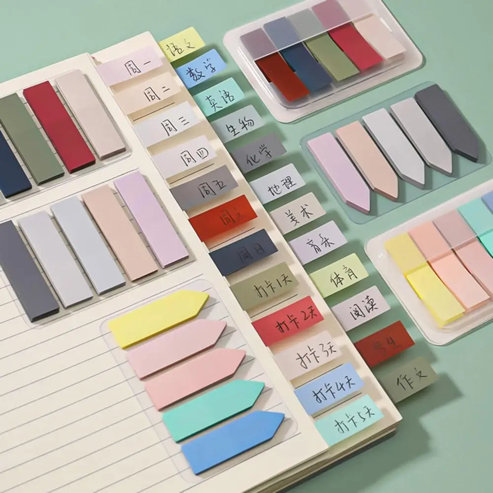 4Pcs-Sticky-Index-Tabs-Sorting-Paper-Stationery-Labels-Fluorescent ...