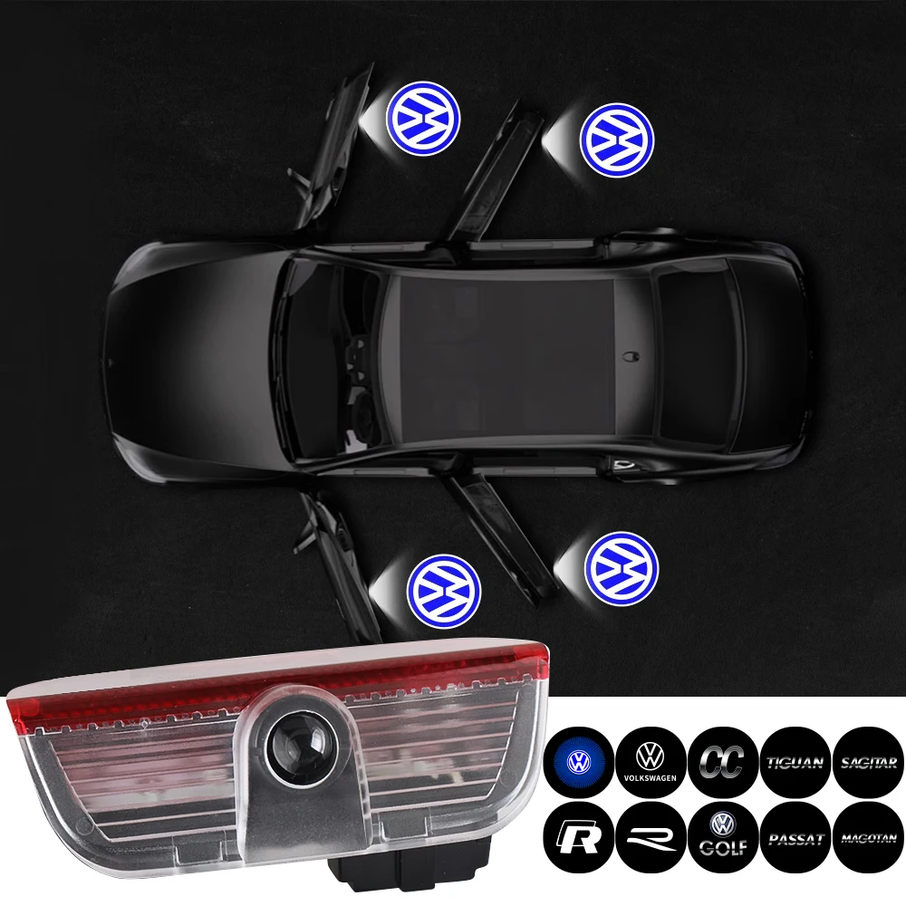 2PCS-Led-Car-Door-Welcome-Lamp-Laser-Projector-Logo-Night-Light-For-VW ...