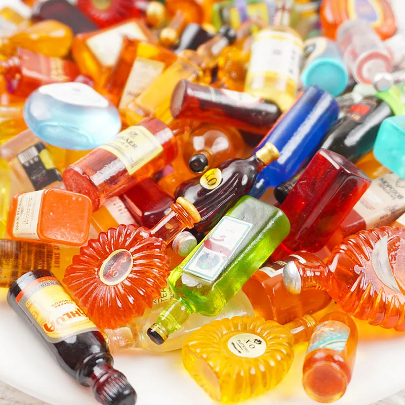 10Pcs-Mini-Drinks-Bottle-Dollhouse-Decoration-Part-Dollhouse-Pub-Bar ...