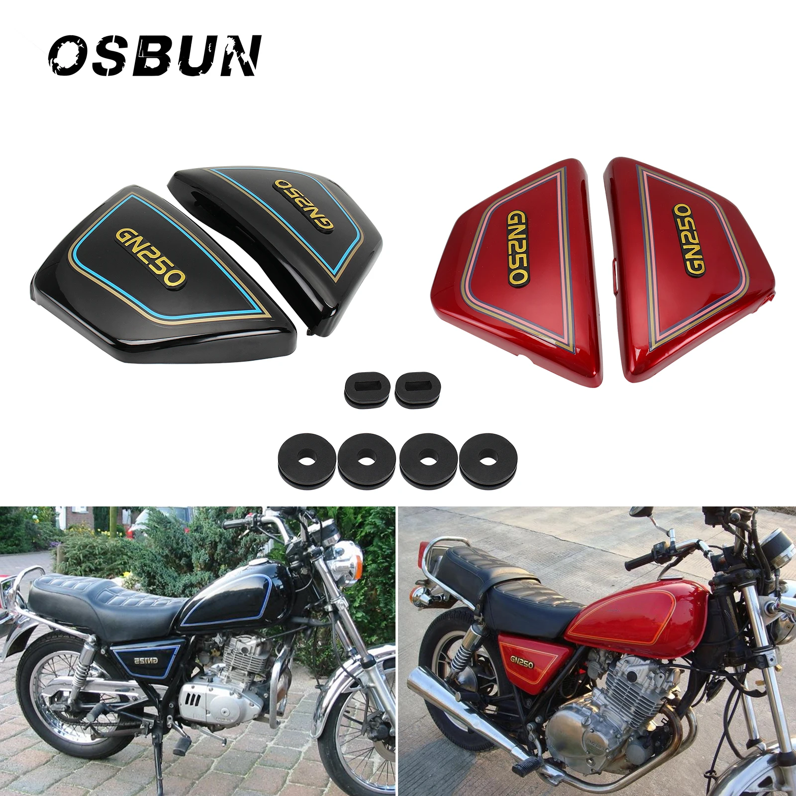Motorcycle Right &Left Frame Side Covers Panels For SUZUKI GN250 GN 250 ...