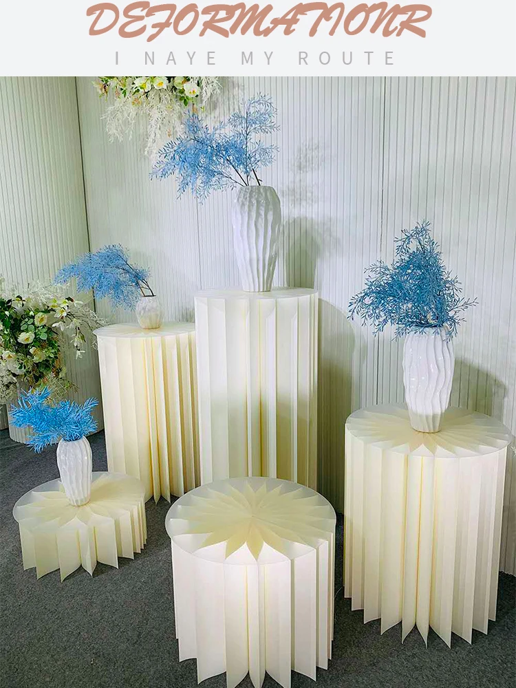 Folding-Dessert-Table-Shopping-Mall-Window-Art-Ornaments-Roman-Column ...