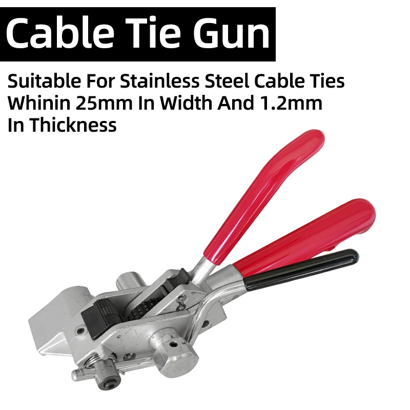 Stainless Steel Cable Tie Gun Fasten Tool for Crop Width 25mm Thickness ...