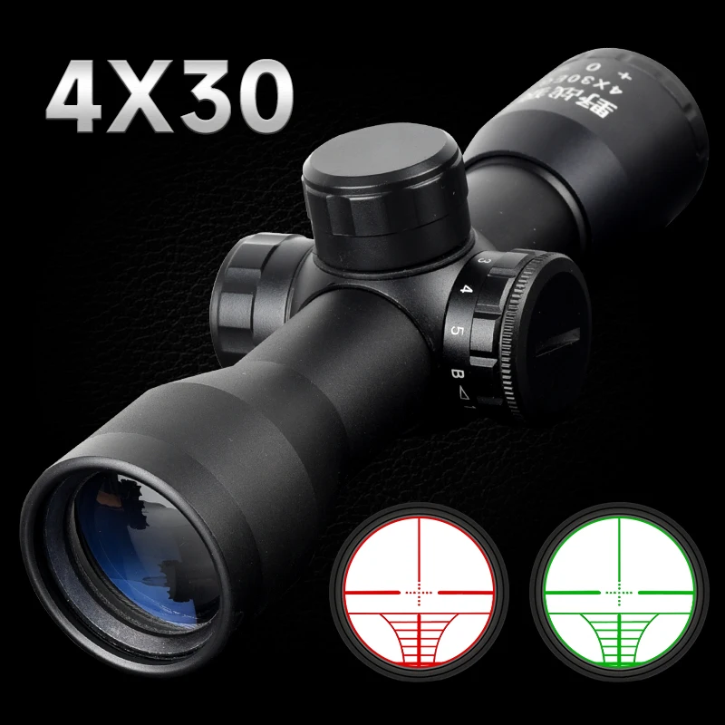 Riflescope Iluminado Tático, Âmbito Óptico, Verde e Vermelho, Caça ...