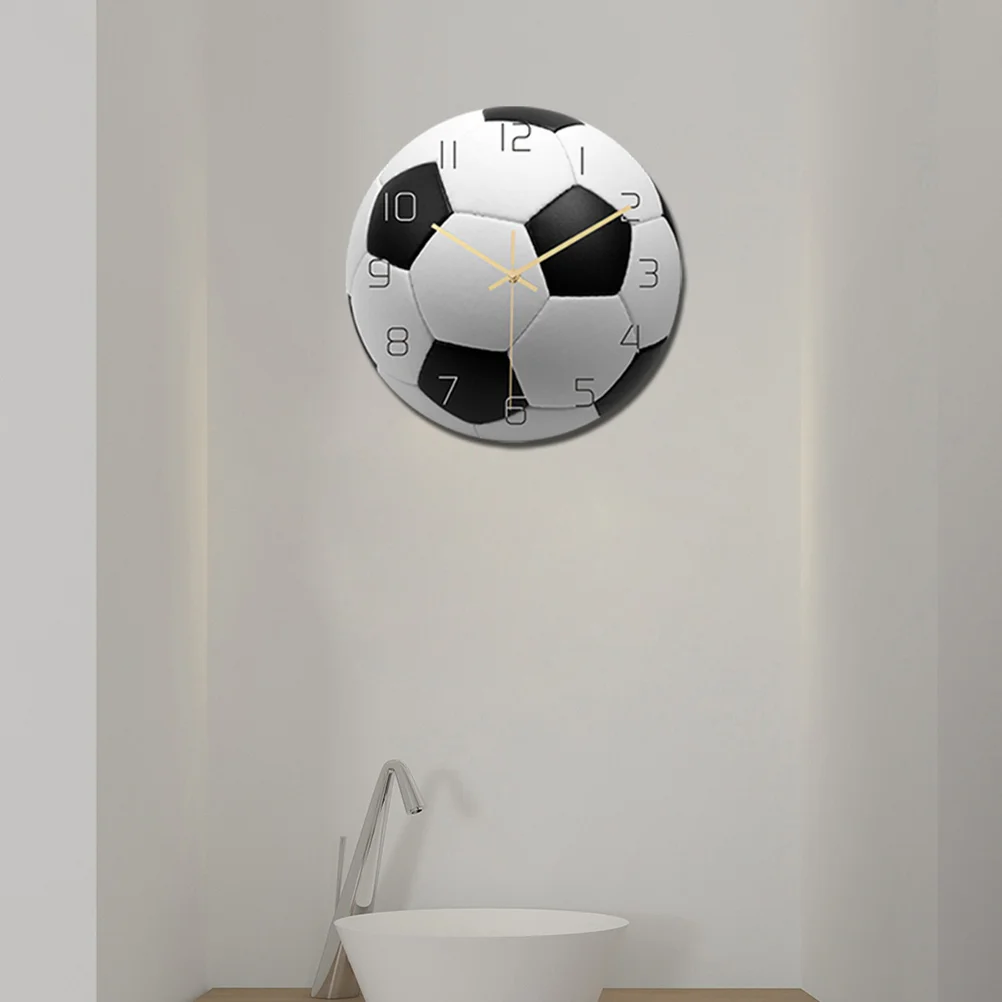 Creative-Wall-Clock-Acrylic-Football-Design-Hanging-Clock-Mute-Movement ...