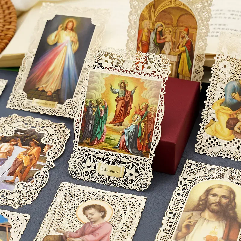 Jesus Holy Family Hollowed Out Lace Bookmark Christian Catholic Icon ...