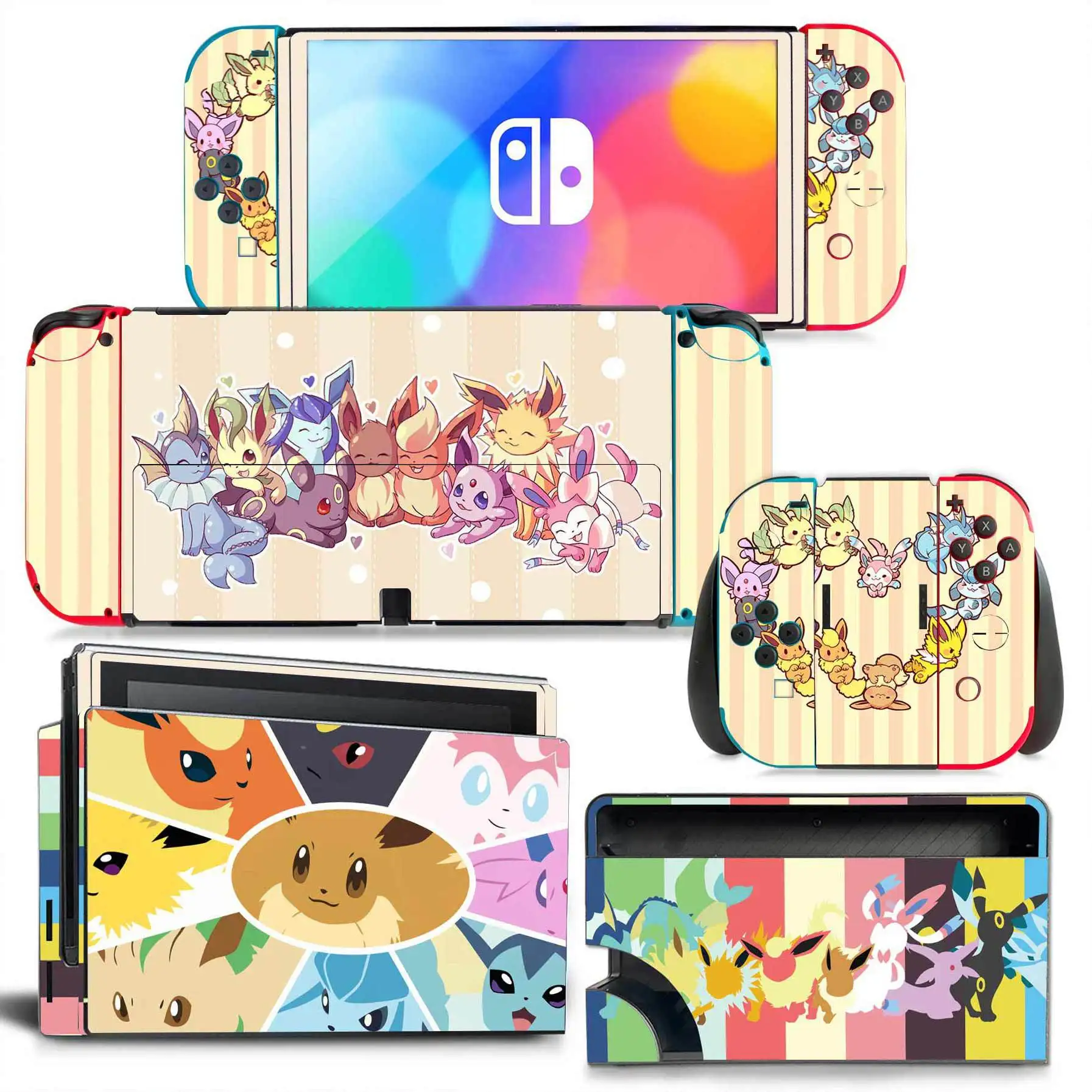Generic Pokemon Pikachu Skin Cover Sticker Decal For Nintendo Switch ...