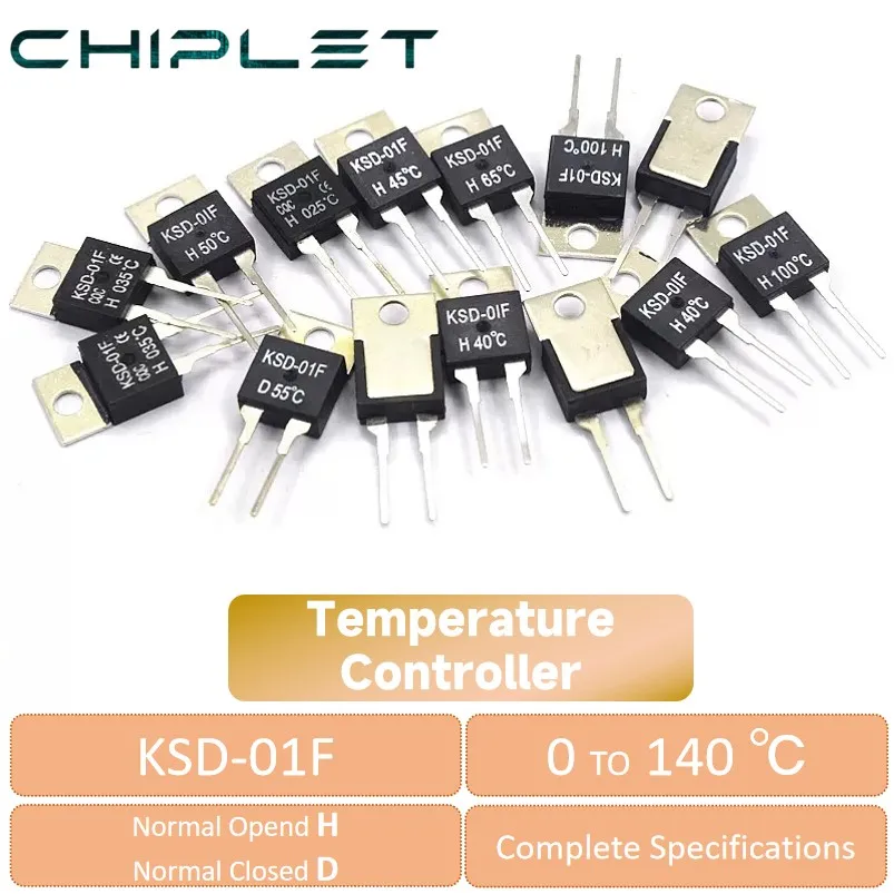 1Pcs KSD-01F Thermostat Temperature Thermal Control Switch Normally ...
