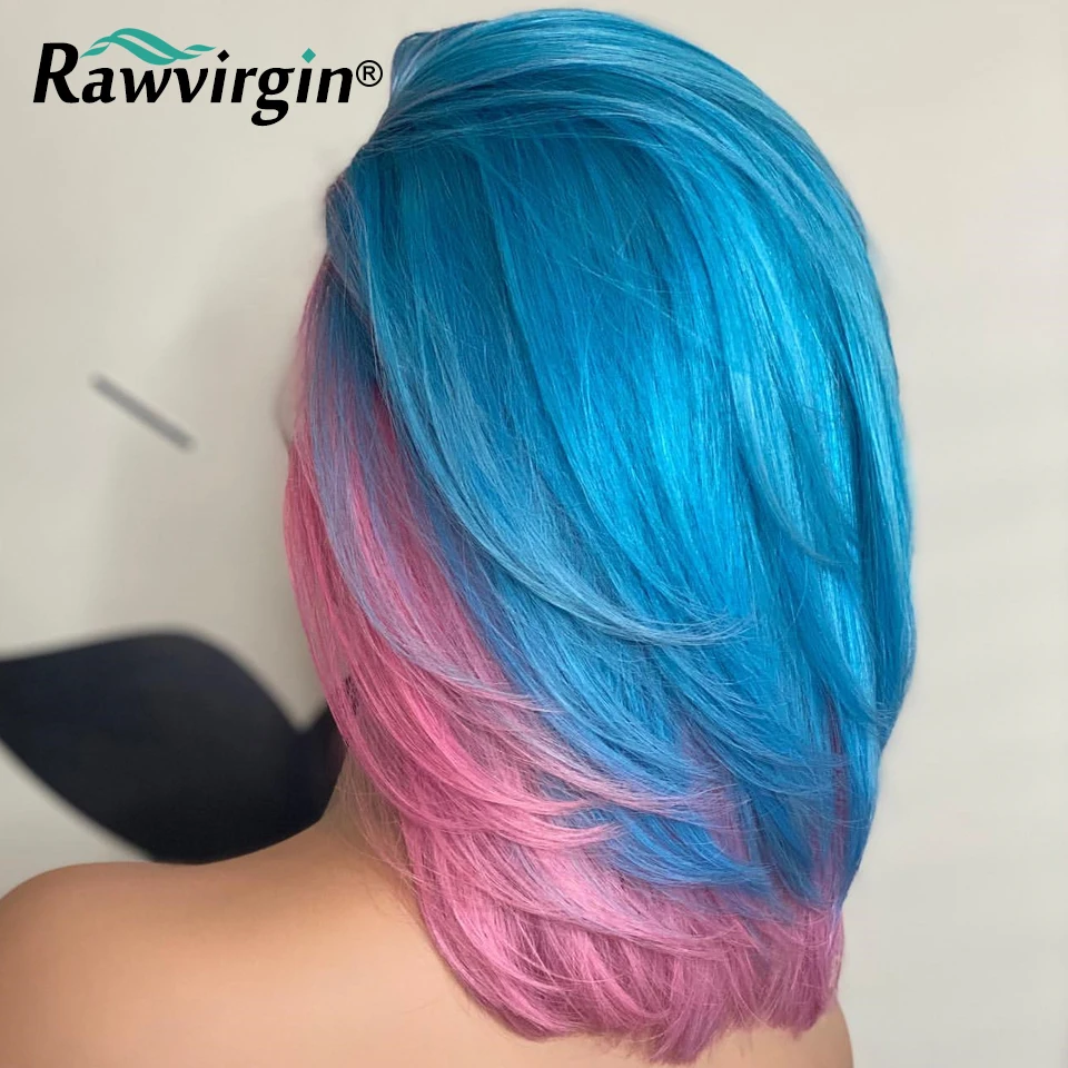 Blue And Pink Hair Tips