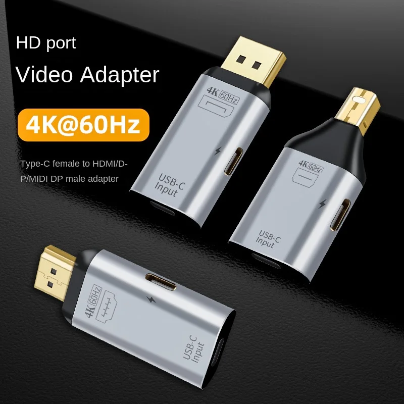 4K-USB-C-to-DP-HDM1-compatible-Mini-DP-Cable-Type-C-to-HDM1-Thunderbolt ...