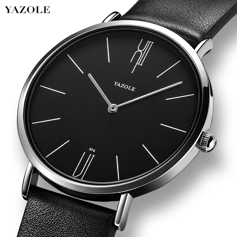 YAZOLE-Reloj-Hombres-Moda-Cuarzo-Relojes-de-pulsera-Ultra-delgado-reloj ...