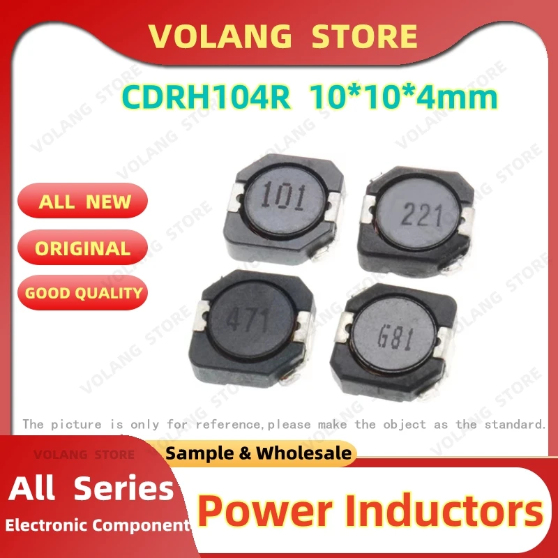 5pcs Power Inductor CDRH104R 1UH 1.5 2R2 3.3UH 4R7 6.8UH 10UH 15U 22U ...