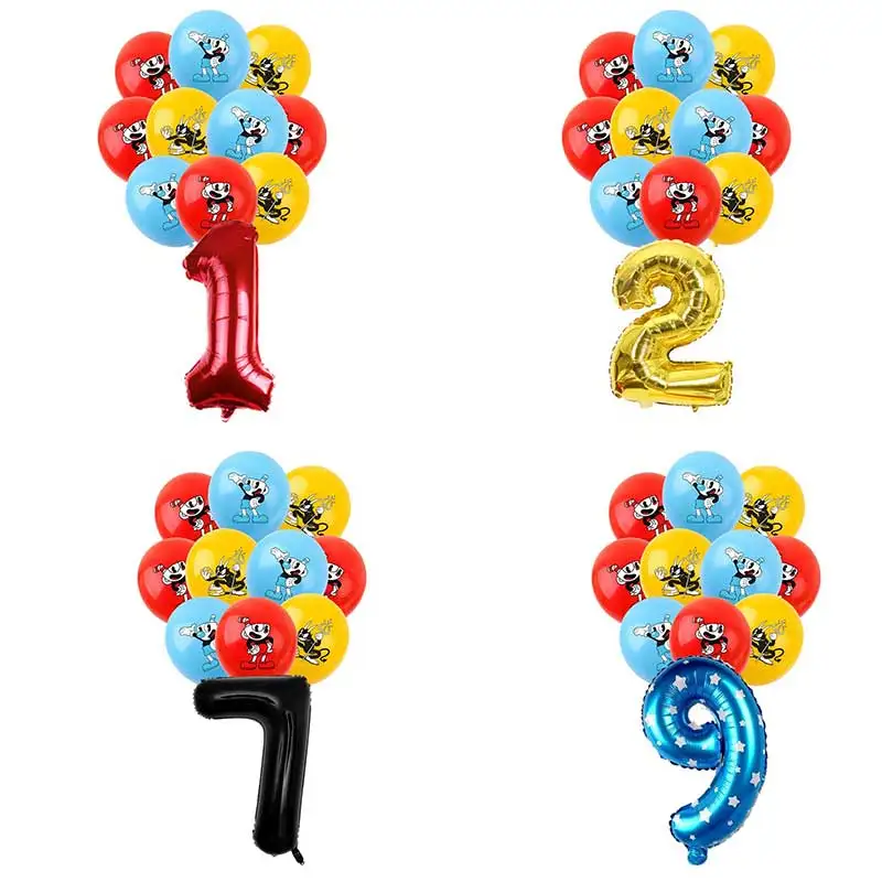 cuphead Balloon Kid Faovr Birthday Party Decor Supplies Wedding Arch ...